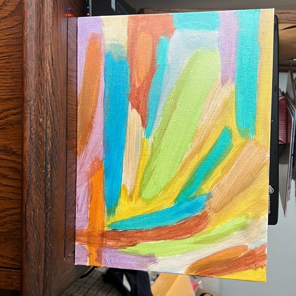 Art | Custom Made 8x1 Acrylic Painting Child Art On Canvas Board | Poshmark